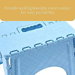 2 Lb. Depot Folding Stepping Stool - Collapsible Seating, Footstools - Foldable Plastic Adult Stool- Suitable for Indoor & Outdoor Use - Lightweight, Portable & Easy-to-Use 9-inch Height