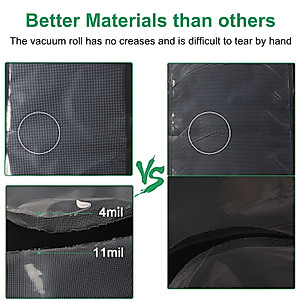 Gokilife Vacuum Sealer Bags - 2 Pack of 11" x 50' Food Saver bags, Commercial Grade Vacuum Seal Bags Rolls with BPA Free and Heavy Duty, Seal a Meal Bags Great for Vac Storage, Meal Prep or Sous Vide