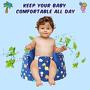SMTTW Seat Cover Compatible with Bumbo Seat, Summer Cooling Seat Cover, Baby Seat Cover, Super Soft & Breathable Baby Seat Cover, Perfect Compatible with Bumbo Seat (Dinosaur)