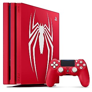 Playstation 4 Pro 2TB SSHD Limited Edition Console - Marvels Spider-Man Bundle Enhanced with Fast Solid State Hybrid Drive (Renewed)
