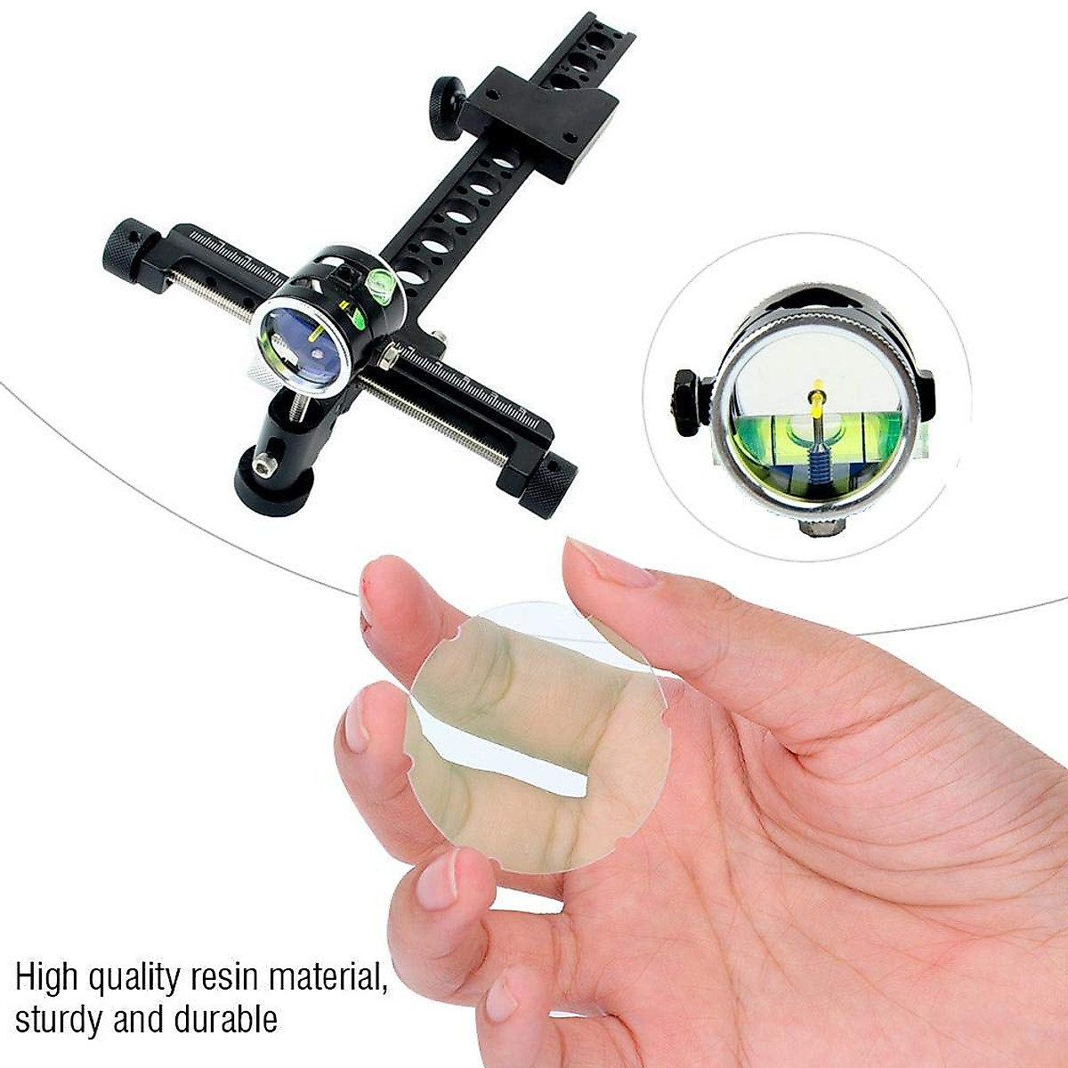 4X 6X 8X Professional Archery Sight Lens Flat Glass Lens Compound Bow Scope Magnifier Lens Accessory (6X)