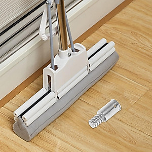 minkissy Mop Head Threaded Broom Handle Kit Threaded Tip Adapter Threaded Tip Replacement Telescoping Pole Adapter Extension Pole Adapter Aluminum Broom Pole Tip Aluminum Alloy Silver