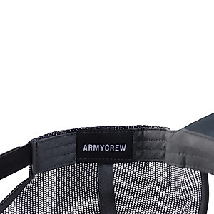 Armycrew XXL Oversize Curved Visor Foam Trucker Mesh Snapback Cap - Charcoal - 2XL