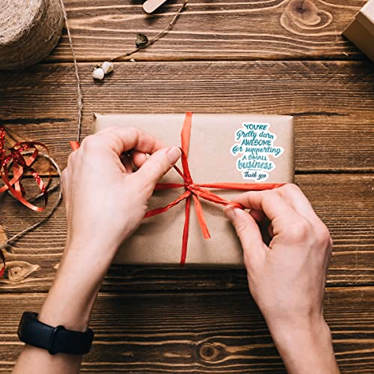 Wailozco You're Pretty Darn Awesome for Supporting - Thank You Handmade Stickers, Small Shop Stickers, Envelopes Labels for Small Business - 500 Per Roll