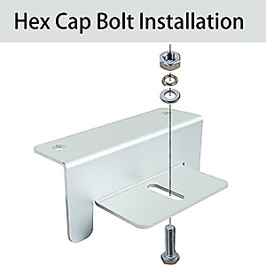 WHS-Solarlive Z Brackets Solar Panel Mounting, Lightweight Aluminum Corrosion Free Construction for RVs, Trailers, Boats and Other Off Gird Roof Installation, 16 Units per Set