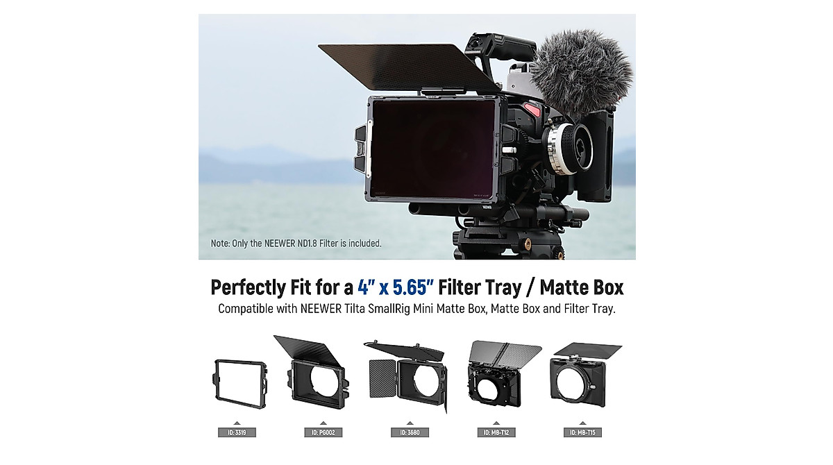 NEEWER ND1.8 Square ND Filter for Tilta & SmallRig Matte Boxes