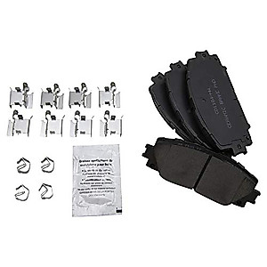 TRQ Front and Rear Brake Pad & Rotor Kit Brake Pads Brake Rotor Ceramic Compatible with 2016-2018 Toyota Prius