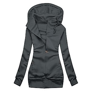 Aniywn Women's Zip Up Hoodie Floral Printed Pullover Sweatshirt Long Sleeve Slim Fit Autumn Hoodie Outwear Jacket Coat