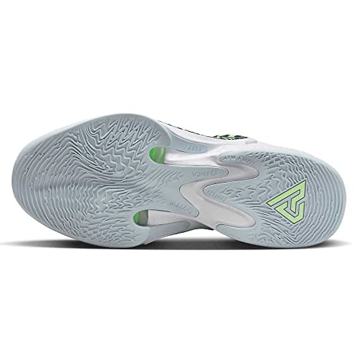 Nike Men's Zoom Freak 4 Basketball Shoes, White/Black-barely Volt, 10.5