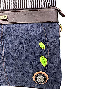 Chala Canvas Convertible Tote- Crossbody Or Shoulder Handbags with Chala Key Fob- Mauve (Metal Turtle)