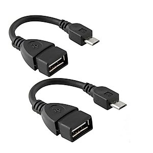 Micro USB to OTG Works with Plantronics BackBeat FIT 3101 Direct On-The-Go Connection Kit and Cable Adapter! (Black)