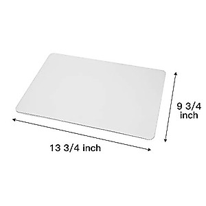 ONE MORE White Quarter Cake Sheet 13.75” x 9.75” Cake Board Sturdy Rectangle Greaseproof Pad Full 15 Pk Boards (15, White)