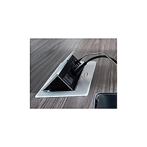 Thaweesuk Shop New Gray 12 FT Modern Executive Rectangle Shaped Conference Table Square Legs Grommets Racetrack Meeting Boardroom Desk High End Office Furniture Wood 144''L x 48''W x 30''H of Set