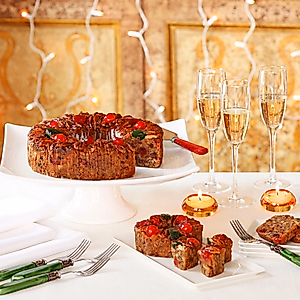 Collin Street Bakery DeLuxe Fruitcake - Handcrafted Fresh with Pecans, Pineapple, Papaya, Ripe Cherries, Raisins, & Honey - Giftable Collector's Tin - Baked in Texas Since 1896-8" - 102A