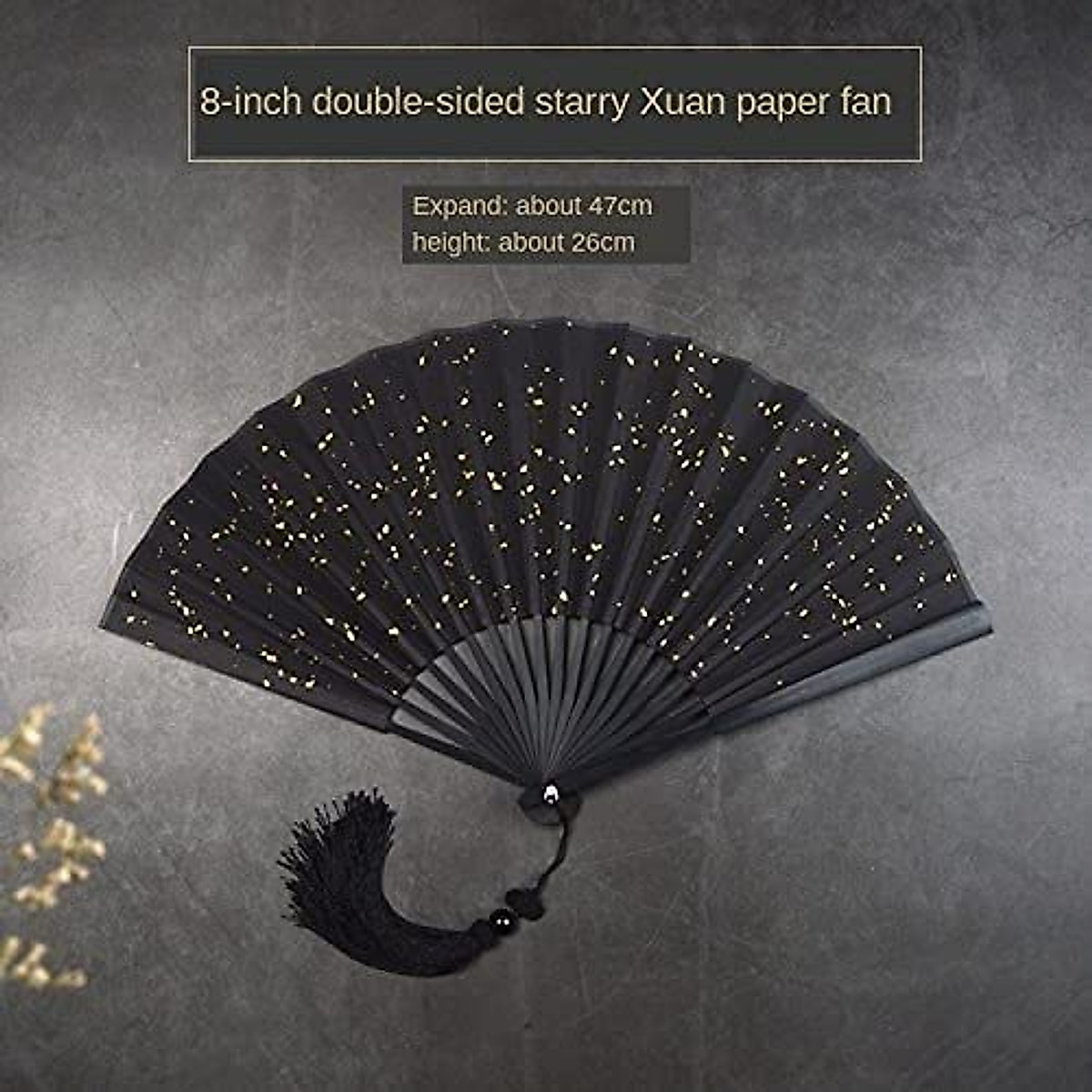 HRANG Chinese Fan Folding Hand Foldable Antique Folder Custom Fan, Chinese-styleFan For Women, Male Dominator Fan Paper Fan Hand Folding Fans Vintage style