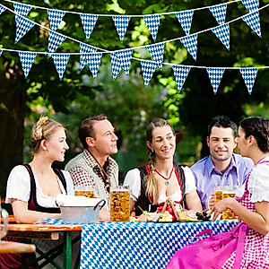 PURPLE STAR 1N 393 Feet Oktoberfest Bavarian Flag-12 Packs Oktoberfest Bavarian Pennant Banner for German Oktoberfest Themed Party Decorations Supplies