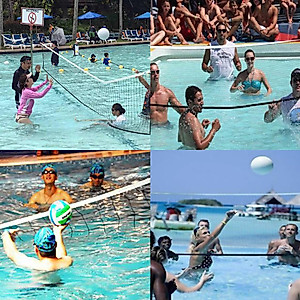 NKTM Volleyball Net, Outdoor Volleyball Net Volleyball Net Outdoor Volleyball Net for Backyard Pool Volleyball Net Volleyball Net for Pool Portable Volleyball Net Volleyball Equipment (32x3 Feet)
