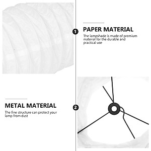 Totority Paper Floor Lamp Shades Japanese Style Standing Lampshade White for Living Room Floor Lamp Shade