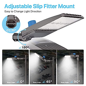 HYPERLITE 4Pack Parking Lot Light 300W and 1Pack Double Bullhorn Bracket