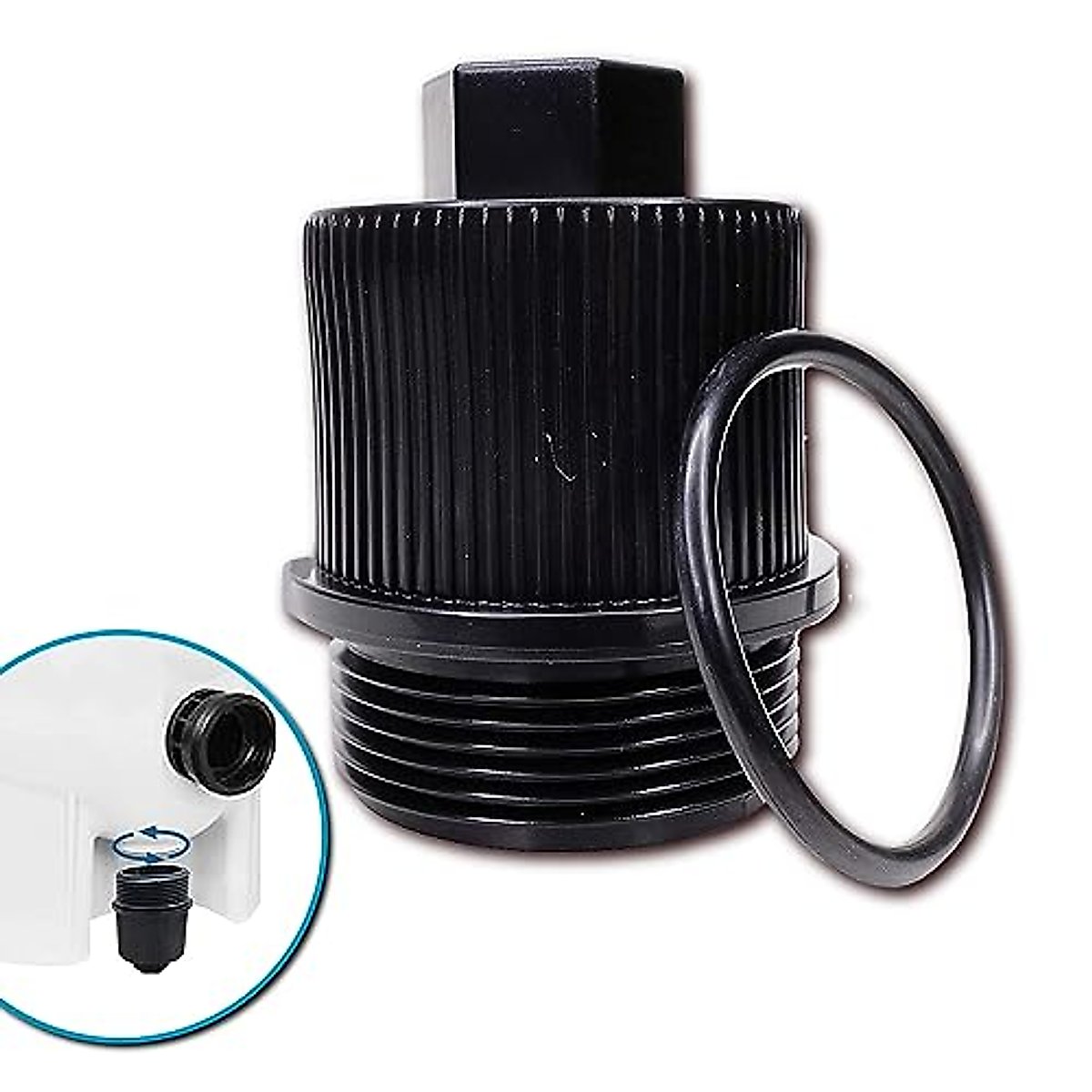 Swimables Filter Drain Plug Compatible with Pentair FNS Plus, Clean and Clear Plus and Quad DE Filters 190030 | Compatible with Pentair Drain Plug on Pentair Filter Parts | Oring Included