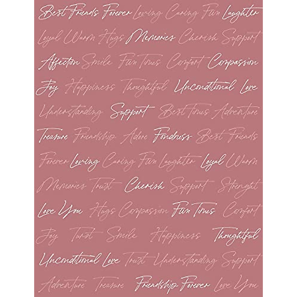 Chanasya Best Friends Forever Gift Throw Blanket - Sherpa Microfiber Strength Love Joy Cherish Fun Laughter Thoughtful Gift Throw - for Women Men Birthday BFF Besties (50x65 Inches)- Rose Dust Blanket