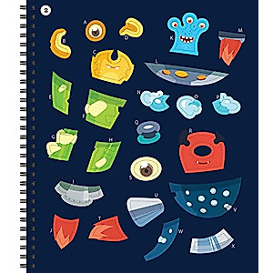 Brain Games - Sticker by Letter: Monsters (Sticker Puzzles - Kids Activity Book)