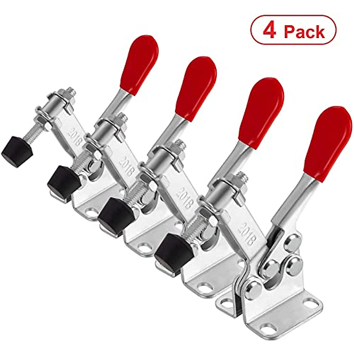 Accessbuy Toggle Clamp Hold Down Clamp 220Lbs Holding Capacity Antislip Horizontal Quick Release Toggle Clamp 4 Pack