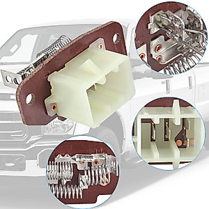 973-013 HVAC Blower Motor Resistor Compatible with 2003-2014 Ford E-150 E-250 E-350 E-450 E-550, 1999-2007 F-250 F-350 F-450 F-550 Super Duty Replaces# 4C2Z19A706AA, 973404