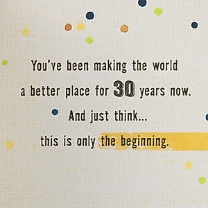 Hallmark 30th Birthday Greeting Card (Stripes and Dots)