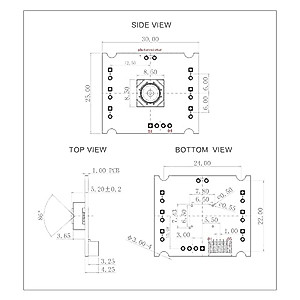 Industrial Camera Module, 75 Degree View Angle 30FPS Light Addable 2MP Camera Module MJPEG Format for Notebook