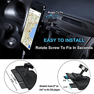 Car Mount CD Slot Magnetic Holder Swivel Dock Strong Grip Compatible with Razer Phone 2