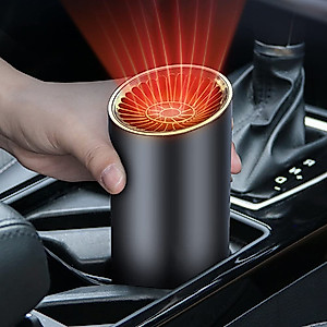 TOP-MAX Car Heater 12V 150W Portable Windshield Defogger and Defroster Fast Heating&Cooling Fans 2 in 1 with Cigarette Lighter Plug for Car SUV Truck RV Trailer