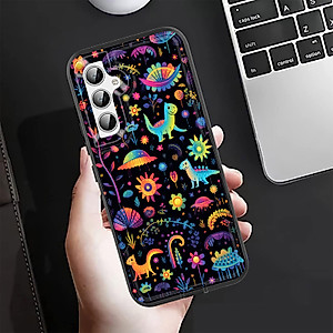 BFUKVOU for Galaxy A54 5G Case,Dual Layer Hybrid (Magnetic Mount Friendly) Shockproof Drop Protection Impact Phone Cover Case for Samsung Galaxy A54 5G 6.4 inch,Cute Joyful Dinosaur