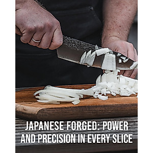 The Cooking Guild Chef Knife - 8 Inches - Grizzly Series - High Carbon Stainless Steel Chefs Knives - Rosewood Handle - Razor Sharp Chef's Knife Designed to Last a Lifetime