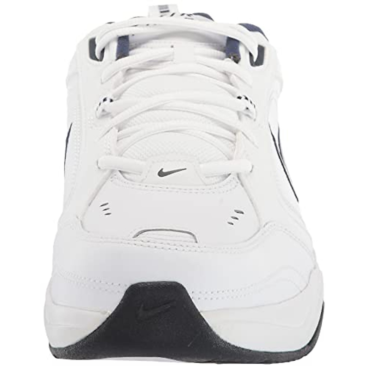 Nike Men's NIKE AIR MONARCH IV (4E) RUNNING SHOES -12; White / Metallic Silver-Midnight Navy