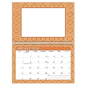 2024 Photo Frame Wall Spiral-bound Calendar (Add Your Own Photos) - 12 Months Desktop/Wall Calendar/Planner - (Edition #09)