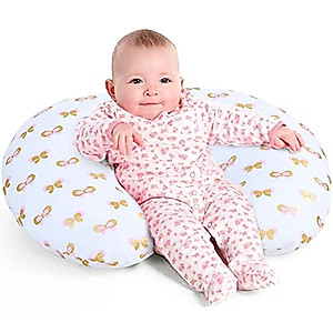 Little Grape Land Nursing Pillow, Breast Feeding Pillows for Mom, Butterfly Soft Cover with Breathable Filling, Feeding Support Pillow for 0-12 Months, Multifunctional Support Cushion for Travel