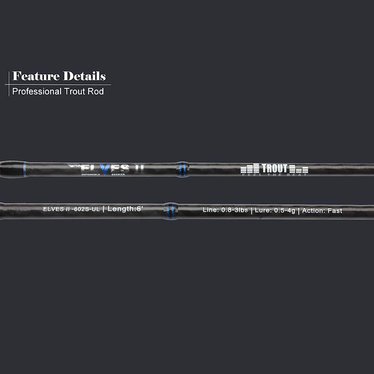 Rosewood 1.8m UL Trout Fishing Rod Fuji Guide Ring and Reel seat Super Light high Carbon Spinning Casting Fishing rods Tackle (Casting Rod)