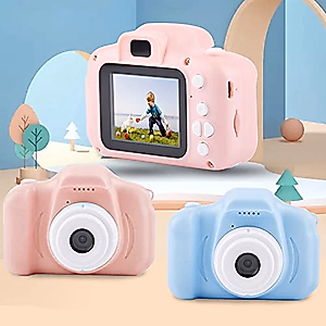 Kids Camera, Children Digital Rechargeable Cameras Toddler Educational Toys, Mini Children Video Record Camera, 2 Inch Screen & 32GB SD Card for Birthday (Pink)