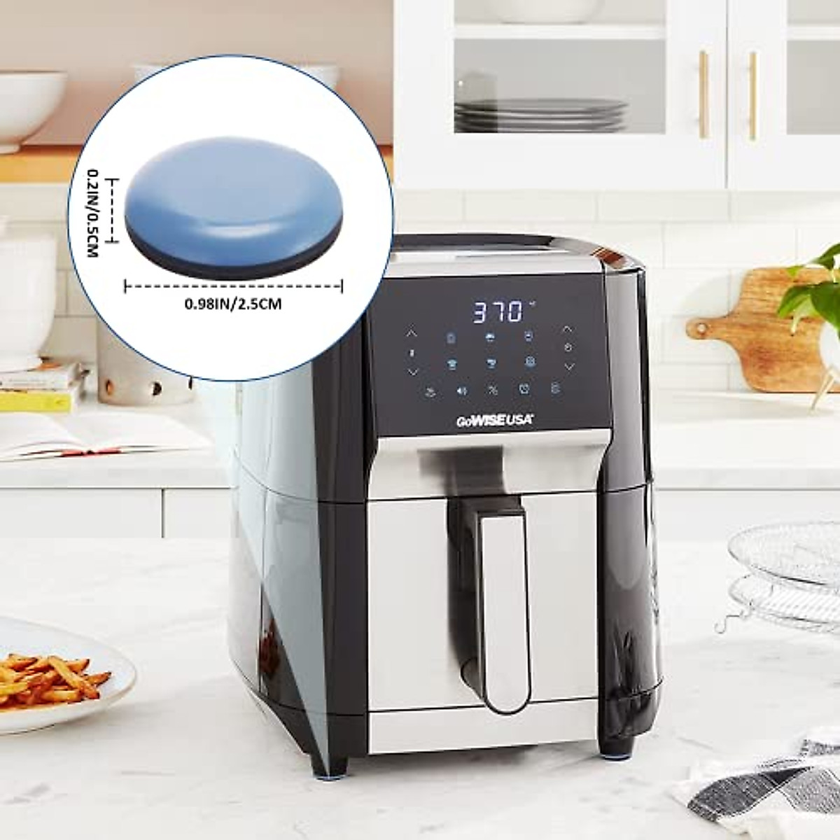 Appliance Sliders for Kitchen Appliances, 16PCS Self-Adhesive Small Magic Appliance Slider with Cord Organizer Storage for Countertop Coffee Maker (16PCS Small Appliance Sliders)