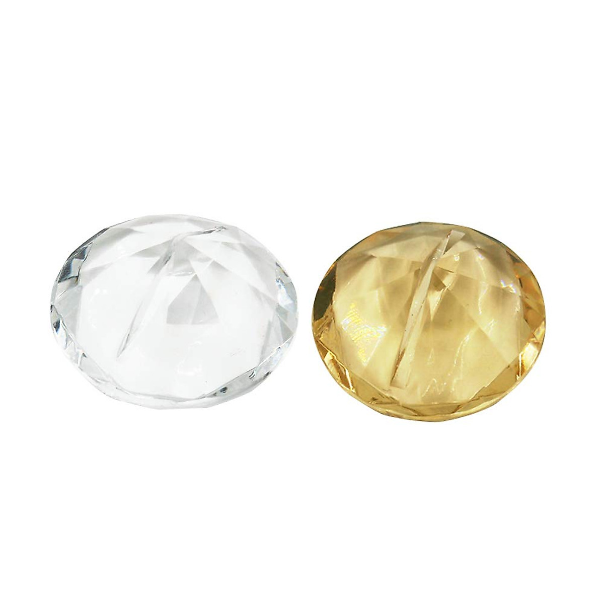 Aulufft 24 Pack Diamond Card Holder Table Number Holder Place Card Holders Acrylic Crystal Diamond Tabletop Card Stands for Party Weddings Table Decoration Clear