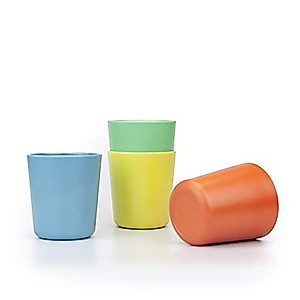 Pomelo Bamboo Cups for Kids, Eco Friendly Cups, BPA Free Cups | Kids Drinking Cups, Good Sippy Cup for Kids | Drinking Cups for Kids, Cup Set, Toddler Open Cup, Kids Snack Cup (4 Pack / 6 oz)
