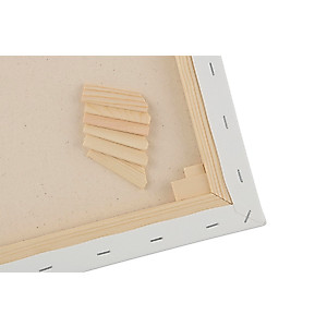 Paramount Pre-Stretched Canvas for Painting- 2-Pack, 8x10" Triple Primed White Canvases- 11/16" Deep, 100% Cotton Stretched Canvas for All Media, Medium Tooth, Back-Stapled, 12oz Primed Weight