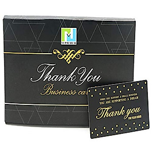 Thank You Cards Small Business - Pack of 100 ( Business Card Sized ) - Thank You for Your order Cards with Elegant Design and Meaningful Sayings for Purchase Inserts to Support Small Business - Best for Retail or Online Stores Package Inserts