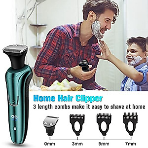 Electric Razor for Men, 2023 Men’s Electric Shavers Rotary LED Display/Waterproof/Rechargeable, Electric Shaver for Men Cordless Floating Head Replaceable Blades Portable Travel Razor Idea Gift