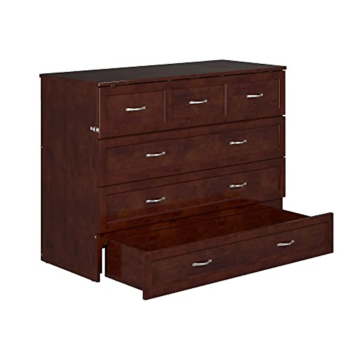 AFI Deerfield Murphy Bed Chest Full, Walnut