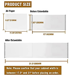 Adjustable Closet Storage Shelves with Seamless Sticker, Expandable Wardrobe Shelves Organizer System for Kitchen, Cupboard, Wardrobe, Under Sink and Bathroom, Easy Installation (Small, 1Pack)