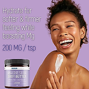 Magnesium Body Butter for Women & Men – Lightly Scented with Lavender