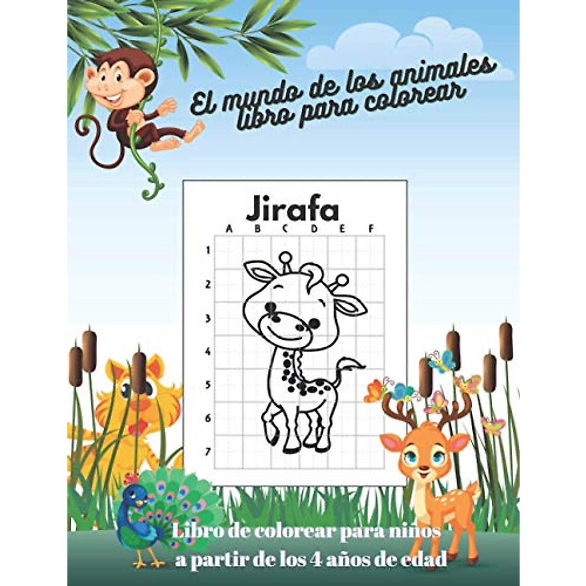 El mundo de los animales libro para colorear: Libro para colorear para niños a partir de 4 años /Dibujos bonitos para ser coloreados por sus niños o ... de 100 páginas de 8,5/11 (Spanish Edition)