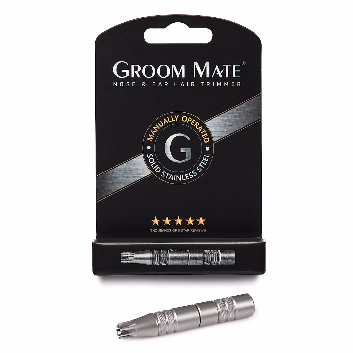 Groom Mate Platinum XL Nose & Ear Hair Trimmer with Leather Pouch & Brush - Engineered to Last a Lifetime - Made in USA